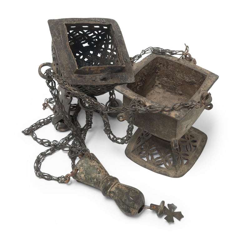 Ethiopian Bronze Hanging Coptic Censer, c. 1850 For Sale at 1stDibs