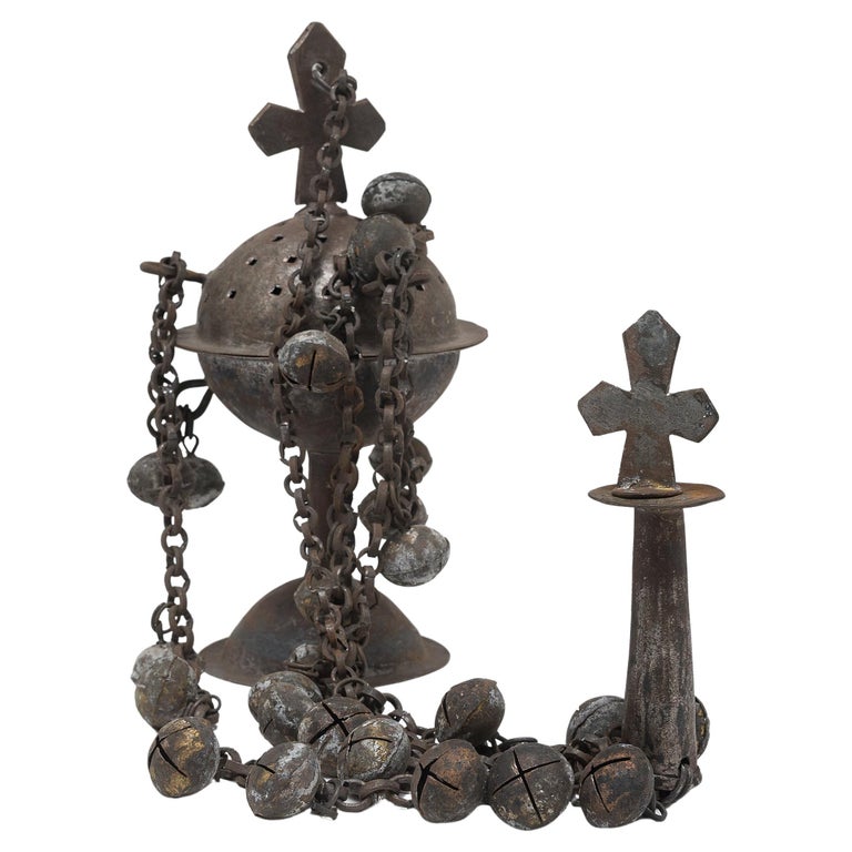 Ethiopian Bronze Hanging Coptic Censer, circa 1850 For Sale at 1stDibs