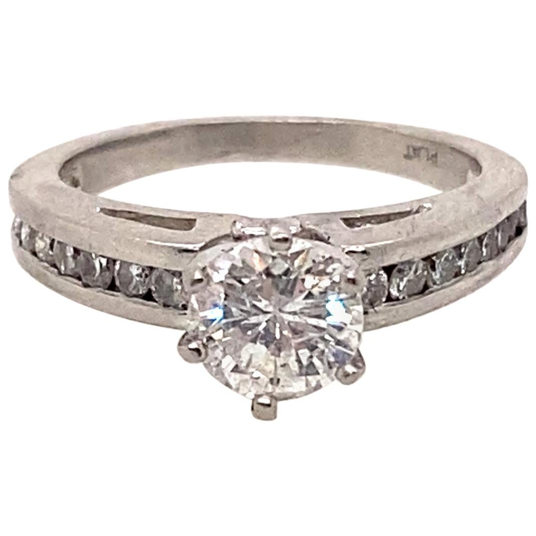 Diamond Platinum Men's Solitaire Ring at 1stDibs