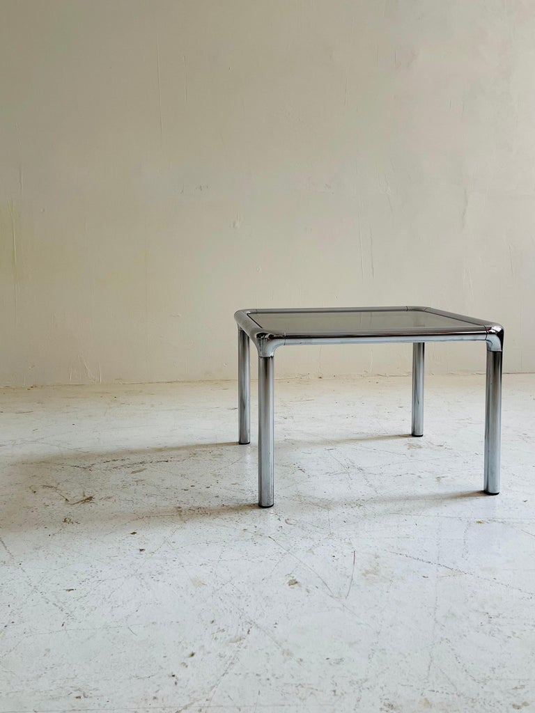 Étienne Fermigier Chrome Side Table, France, 1970s For Sale at 1stDibs