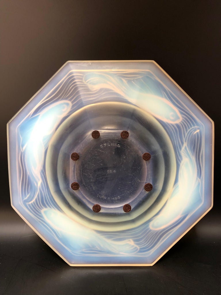 Etling Art Deco Fish Opalescent Cup For Sale at 1stDibs