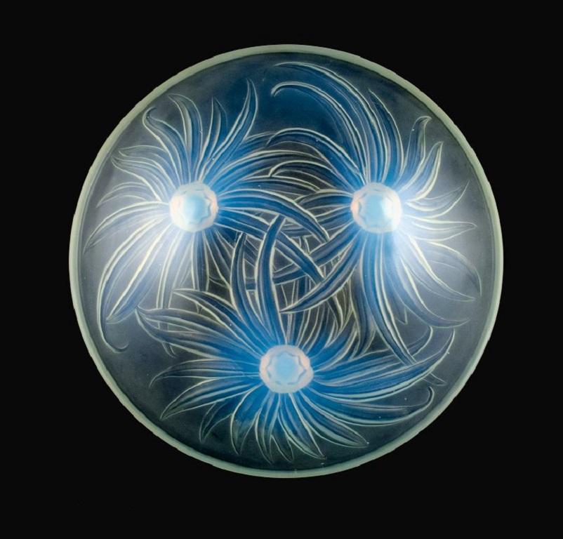 Etling, France, Art Nouveau Bowl of Iridescent Art Glass with Floral ...