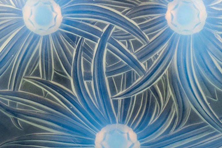 Etling, France, Art Nouveau Bowl of Iridescent Art Glass with Floral ...