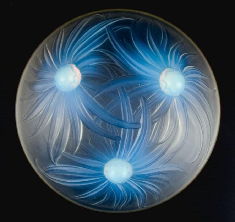 Etling, France, Art Nouveau Bowl of Iridescent Art Glass with Floral ...