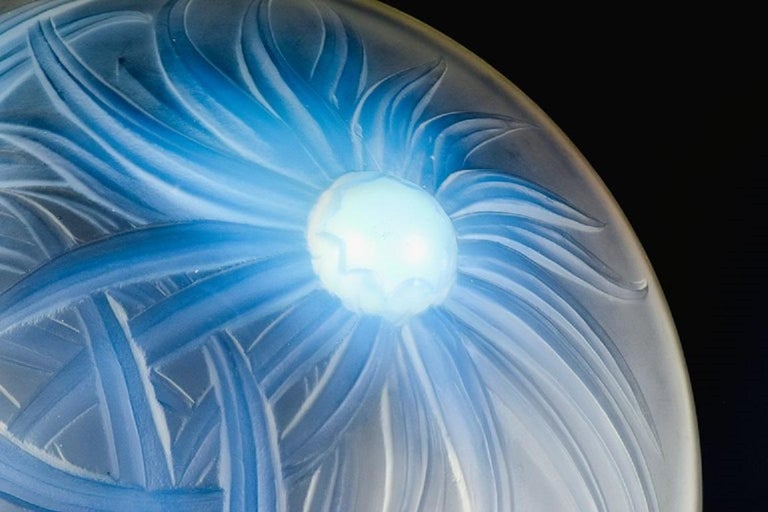 Etling, France, Art Nouveau Bowl of Iridescent Art Glass with Floral ...