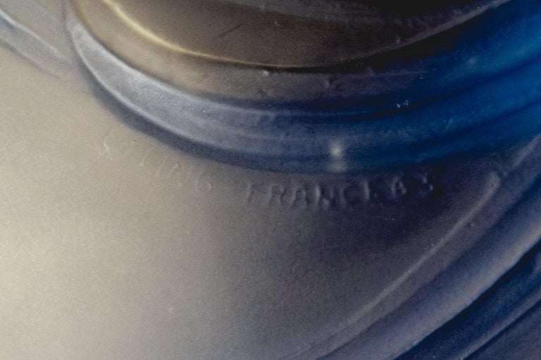 Etling, France, Art Nouveau Bowl of Iridescent Art Glass with Floral ...