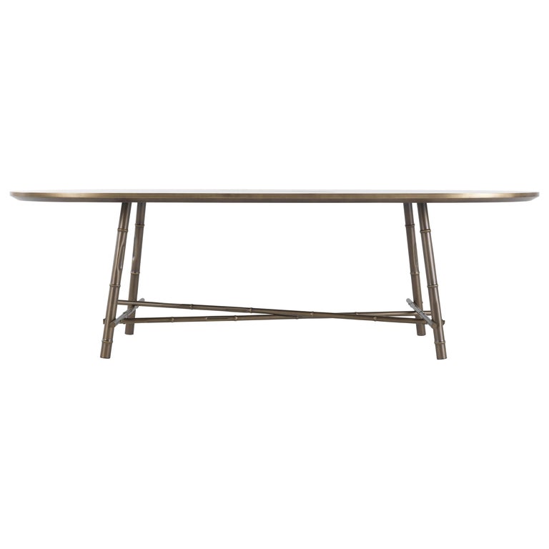 21st Century Dalí Oval Dining Table in Metal and Marble by Etro Home ...