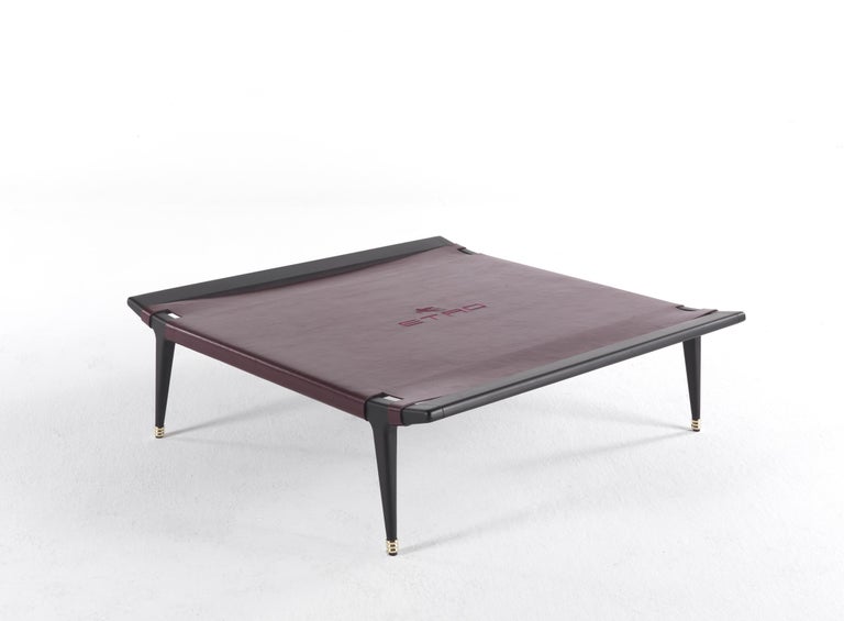 21st Century Dinka Central Table in Wood and Leather by Etro Home ...