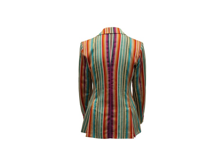 Etro Green and Multicolor Striped Blazer at 1stDibs