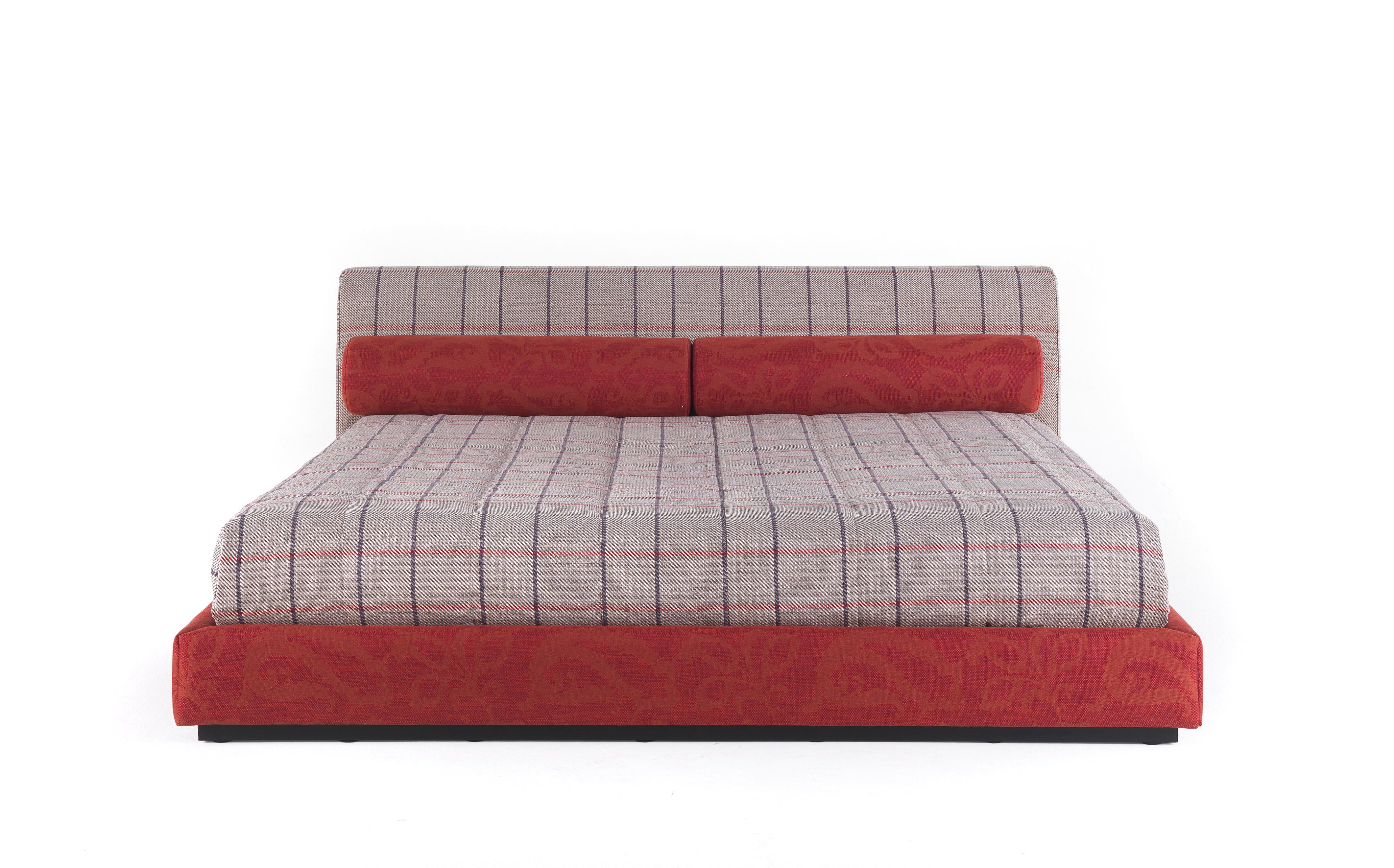 Nube Italia Flatter Bed in Variations of Gray and White Fabric by ...