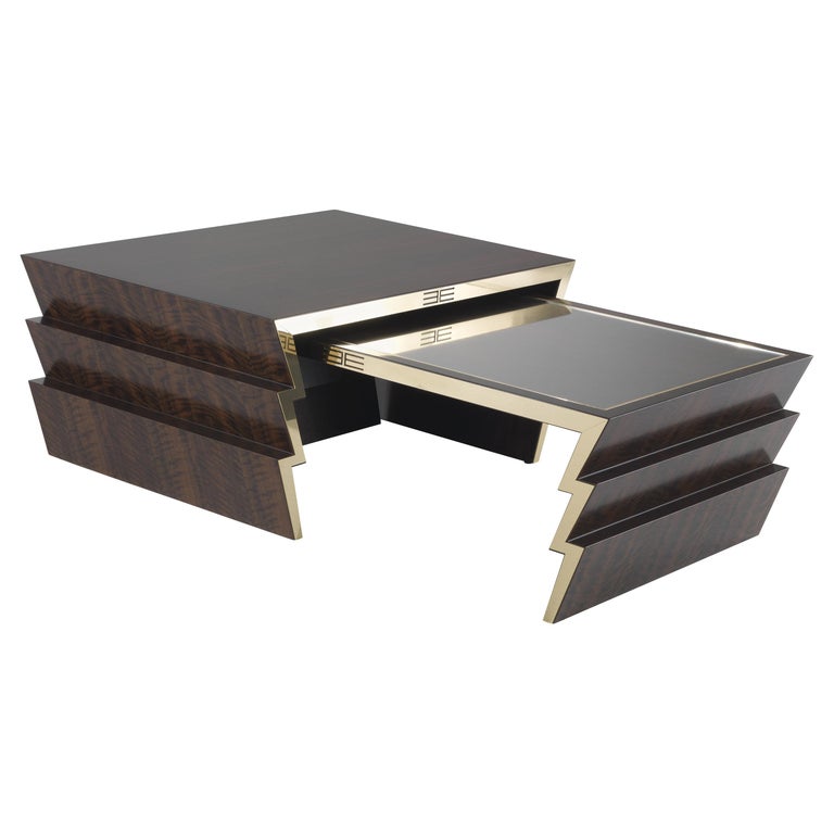 21st Century Ziggy Low and Tall Central Tables in Brass by Etro Home ...