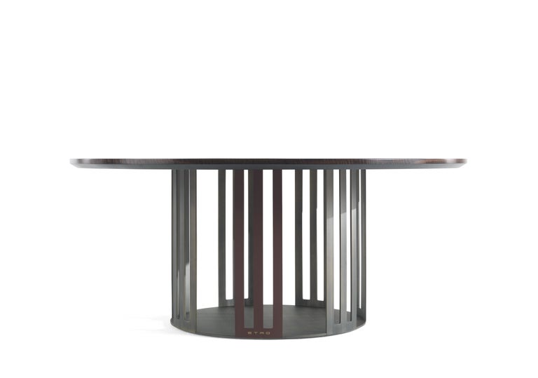 21st Century Klee Round Dining Table in Wood and Metal by Etro Home ...