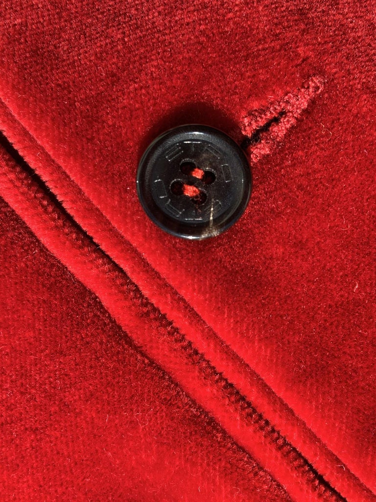 Etro Men's Red Velvet Tuxedo Pant Suit Italian 48/46 For Sale at 1stDibs