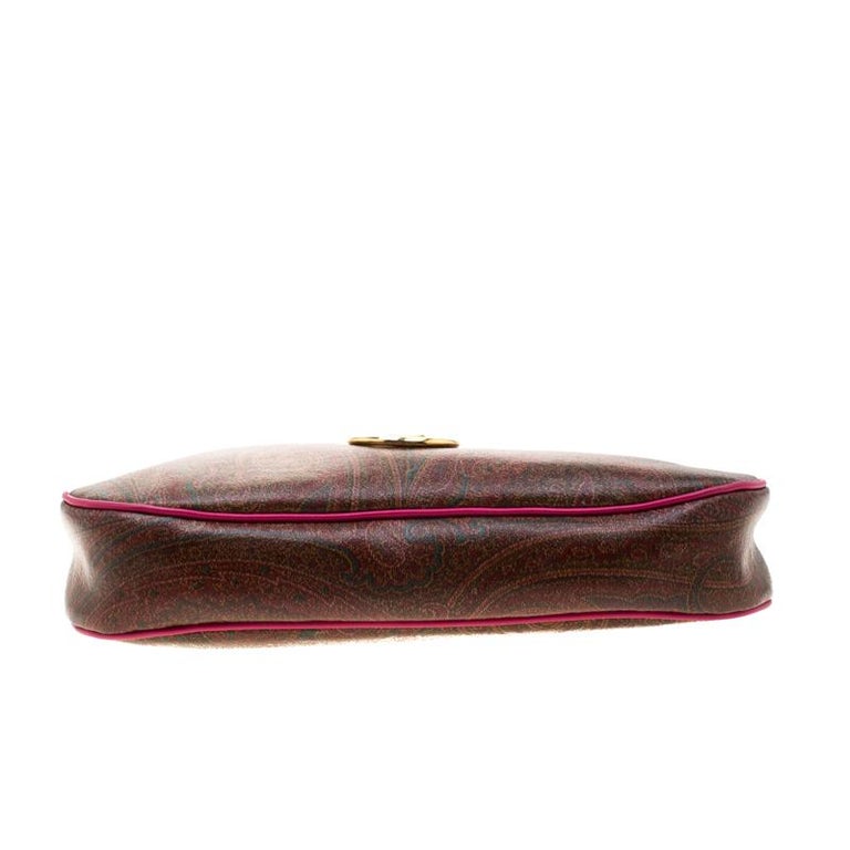 Etro Multicolor Paisley Print Coated Canvas and Leather Shoulder Bag ...