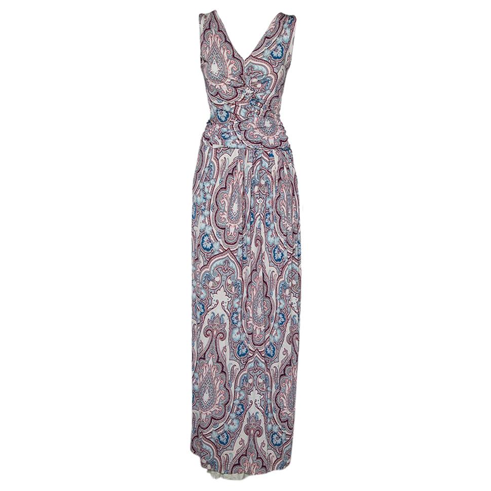 Etro Sheer Paisley Print Dress with Beaded Tie For Sale at 1stDibs ...