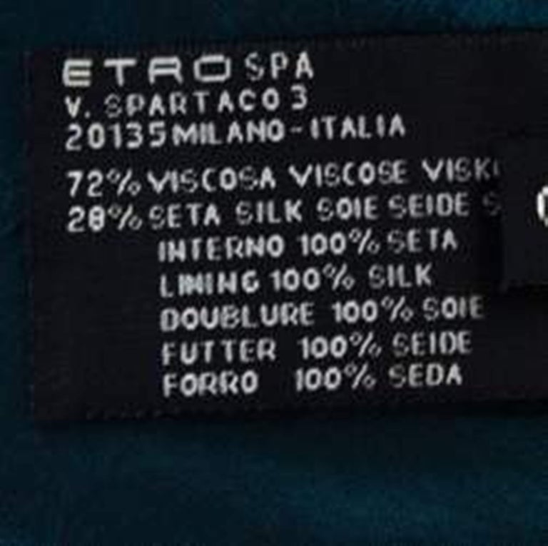 Etro Multicolor Velvet Jacquard Cropped Kimono Jacket S at 1stDibs