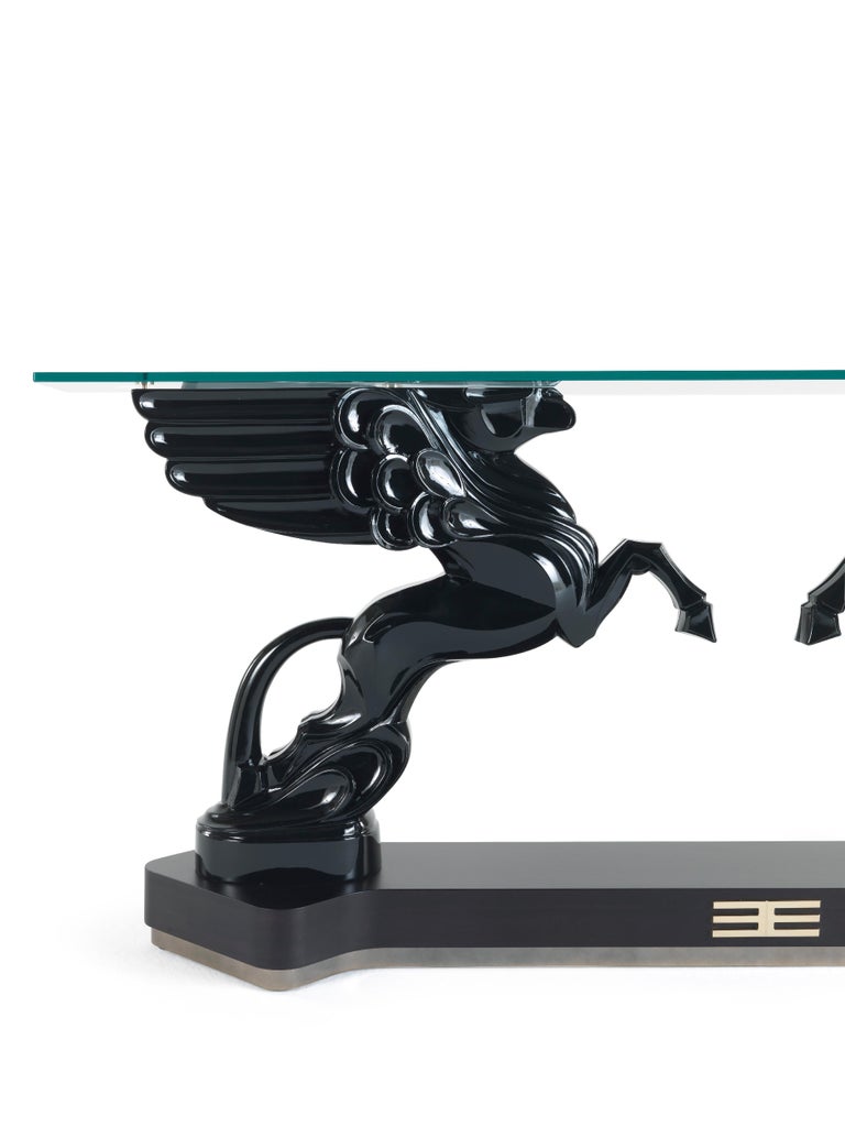 21st Century Mythos Console in Wood and Glass Top by Etro Home ...
