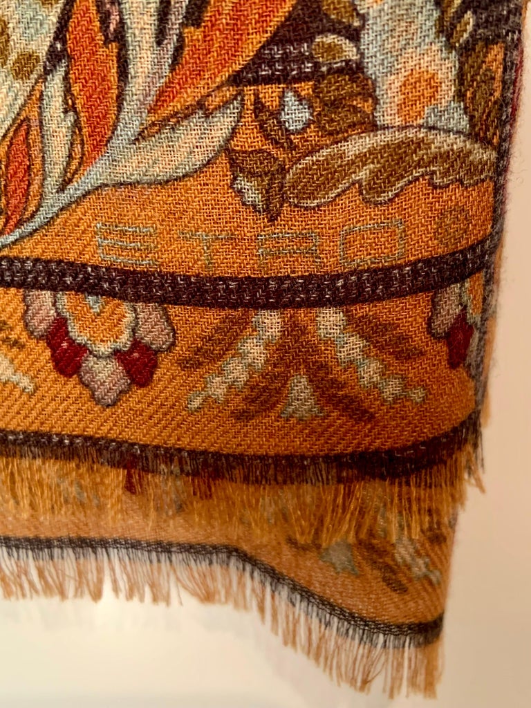 Etro Paisley Pattern Wool Scarf For Sale at 1stDibs