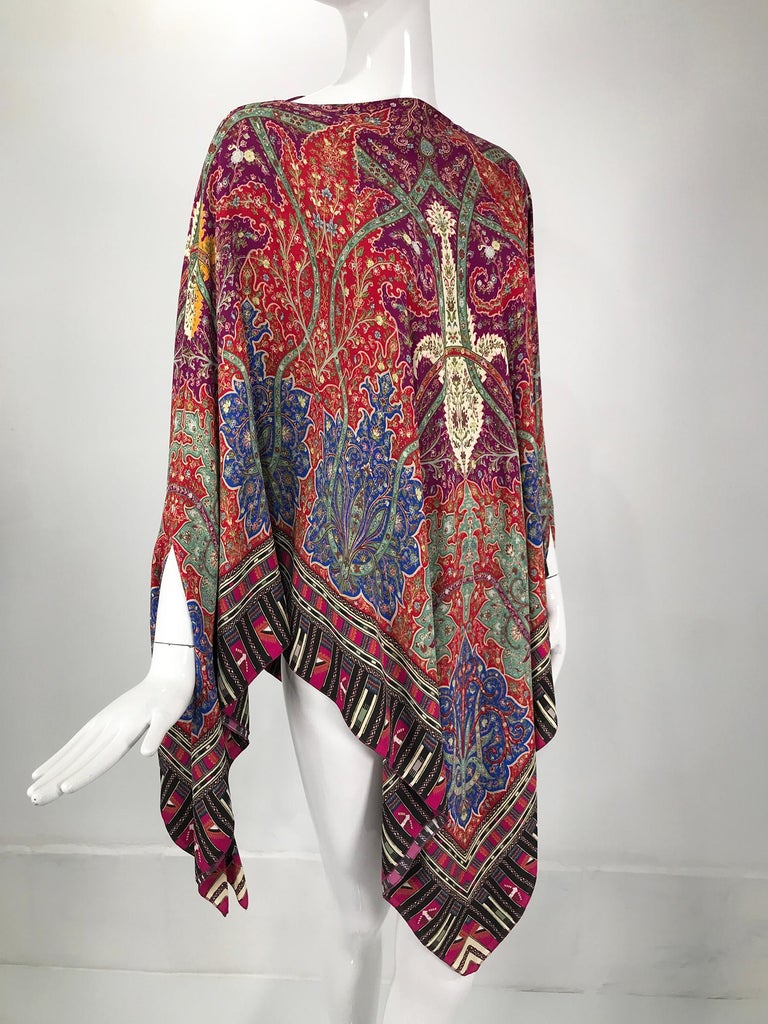 Etro Paisley Poncho/Cape For Sale at 1stDibs