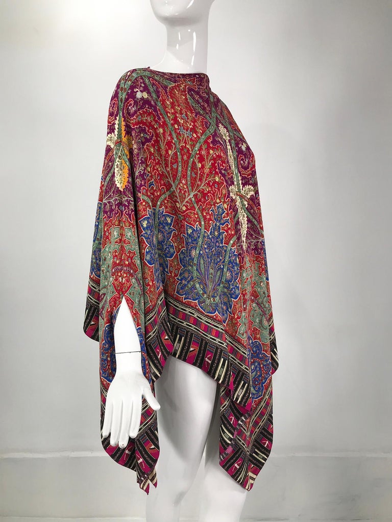 Etro Paisley Poncho/Cape For Sale at 1stDibs