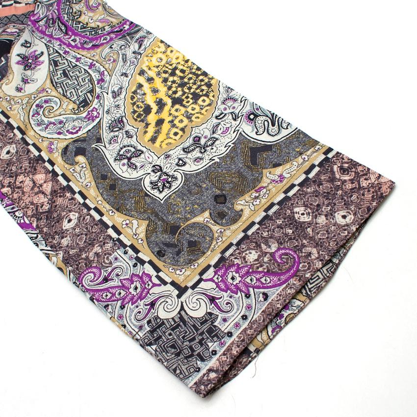 Etro Paisley Silk Pattern Collarless Shirt Dress US 6 at 1stDibs ...