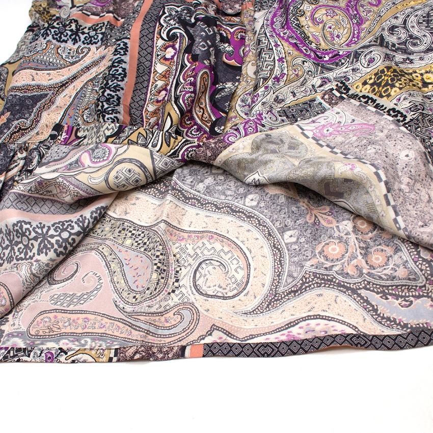 Etro Paisley Silk Pattern Collarless Shirt Dress US 6 at 1stDibs ...