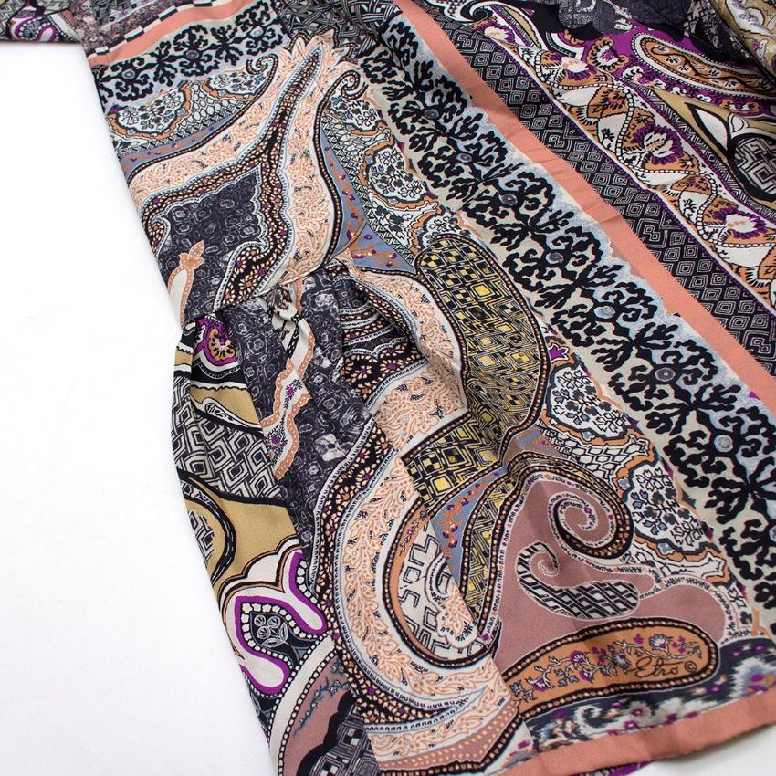 Etro Paisley Silk Pattern Collarless Shirt Dress US 6 at 1stDibs ...