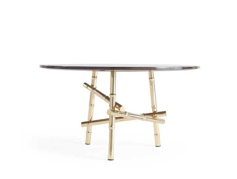 21st Century Samarcanda Small Table in Brass and Marble by Etro Home ...