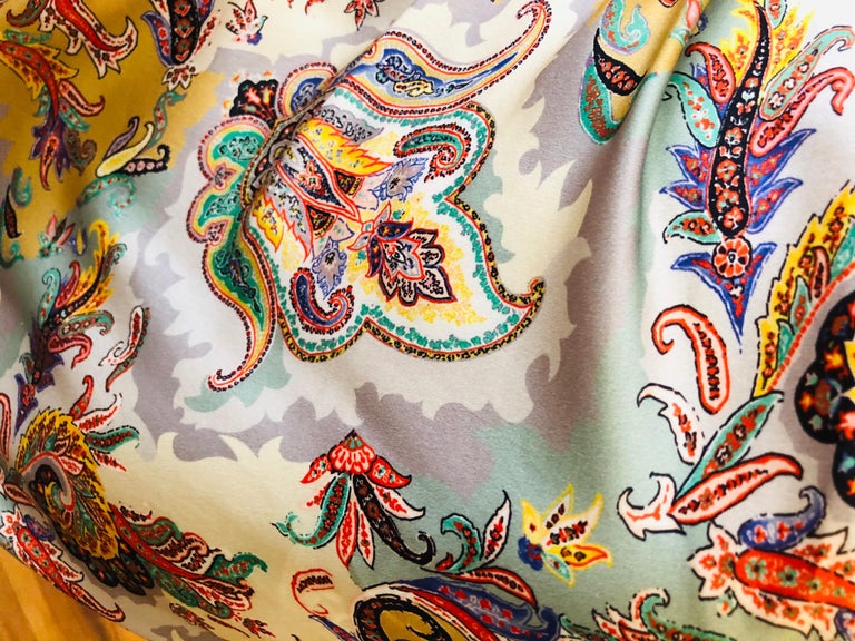 ETRO Silk Draped Paisley Print Dress 44 ITL at 1stDibs