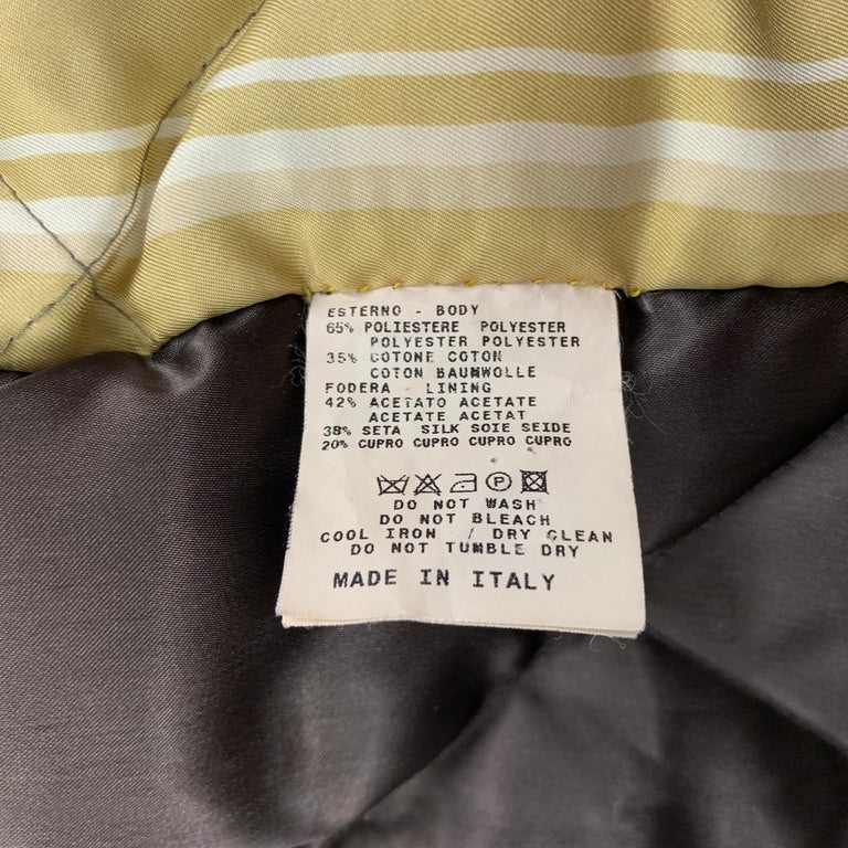 ETRO Size XL Brown Polyester Cotton Hidden Placket Coat For Sale at 1stDibs