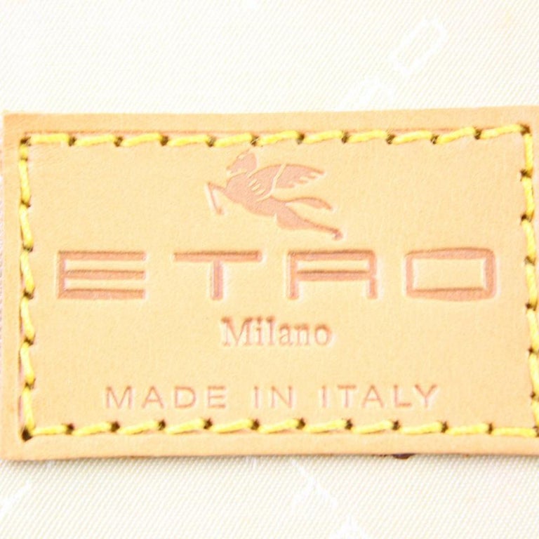 Etro Steamer Paisley Trunk Suitcase 866601 Brown Coated Canvas Weekend ...