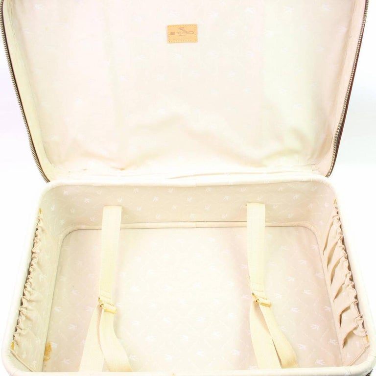 Etro Steamer Paisley Trunk Suitcase 866601 Brown Coated Canvas Weekend ...