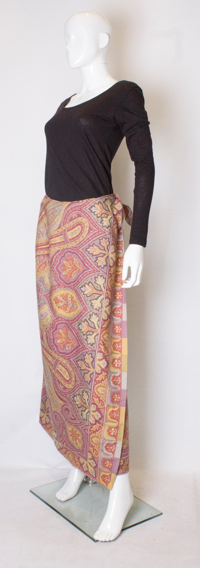 Etro Wool and Silk Wrap Over Skirt at 1stDibs