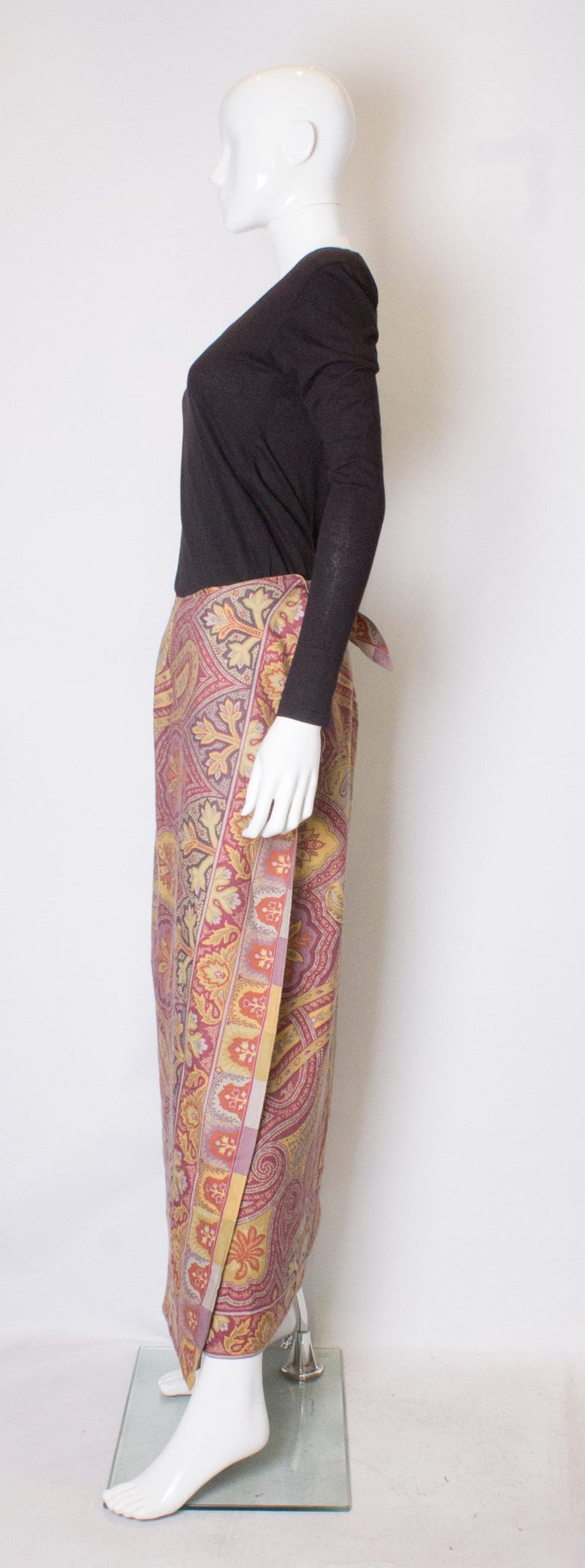 Etro Wool and Silk Wrap Over Skirt at 1stDibs