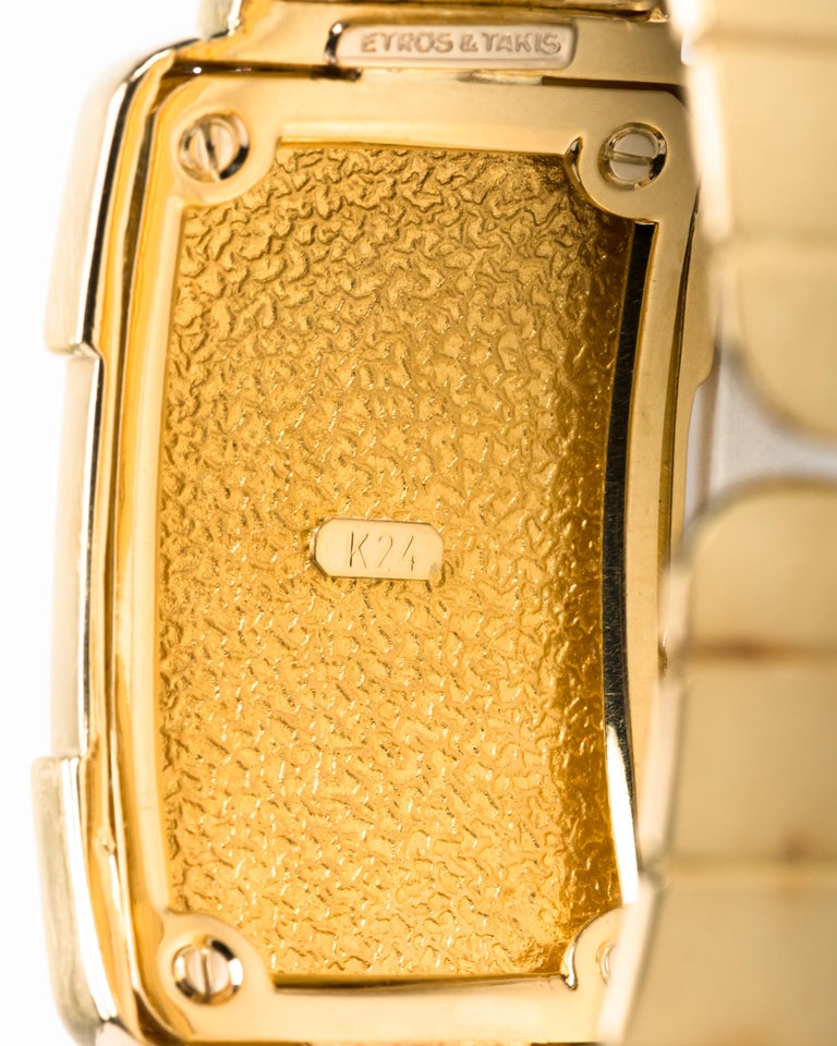 Etros and Takis 18 and 24 Karat Gold Flexible Cuff Bracelet inset with ...