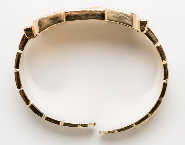 Etros and Takis 18 and 24 Karat Gold Flexible Cuff Bracelet inset with ...