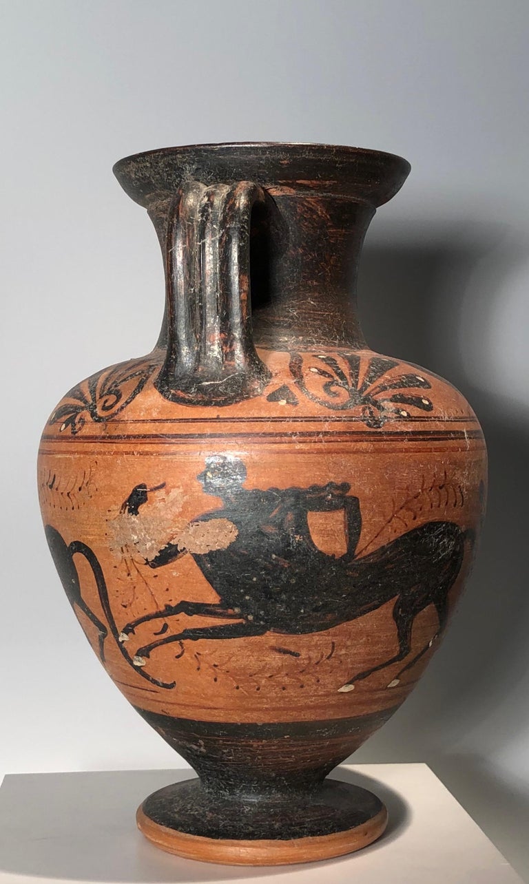 Etruscan Black Figure Amphora Depicting Three Galloping Centauri, circa ...