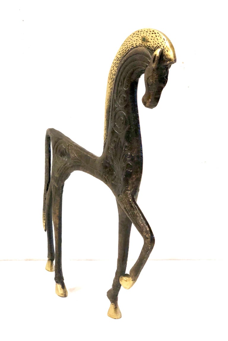Etruscan Horse Patinated Brass Sculpture Attributed to Francesco ...