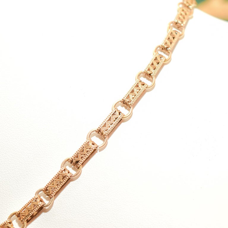 Etruscan Revival 14k Locket Book Chain Necklace For Sale at 1stDibs