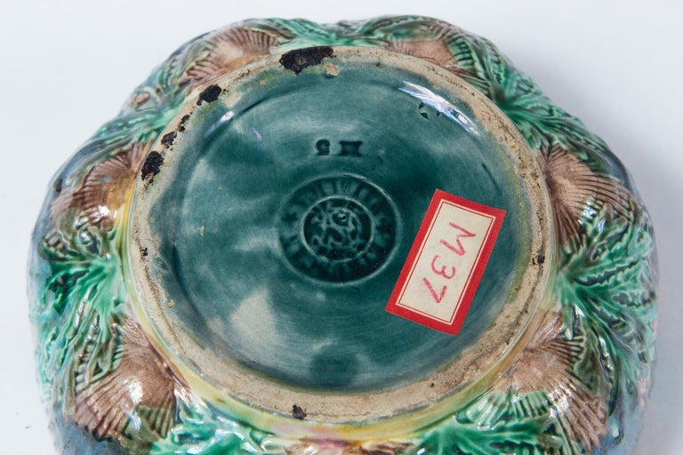 Etruscan Shell and Seaweed Majolica Bowl, Late 19th Century at 1stDibs