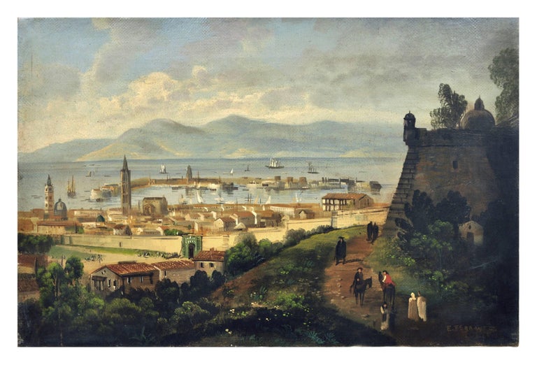 Ettore Ferrante - MESSINA- Posillipo School -Oil on Canvas Italian ...