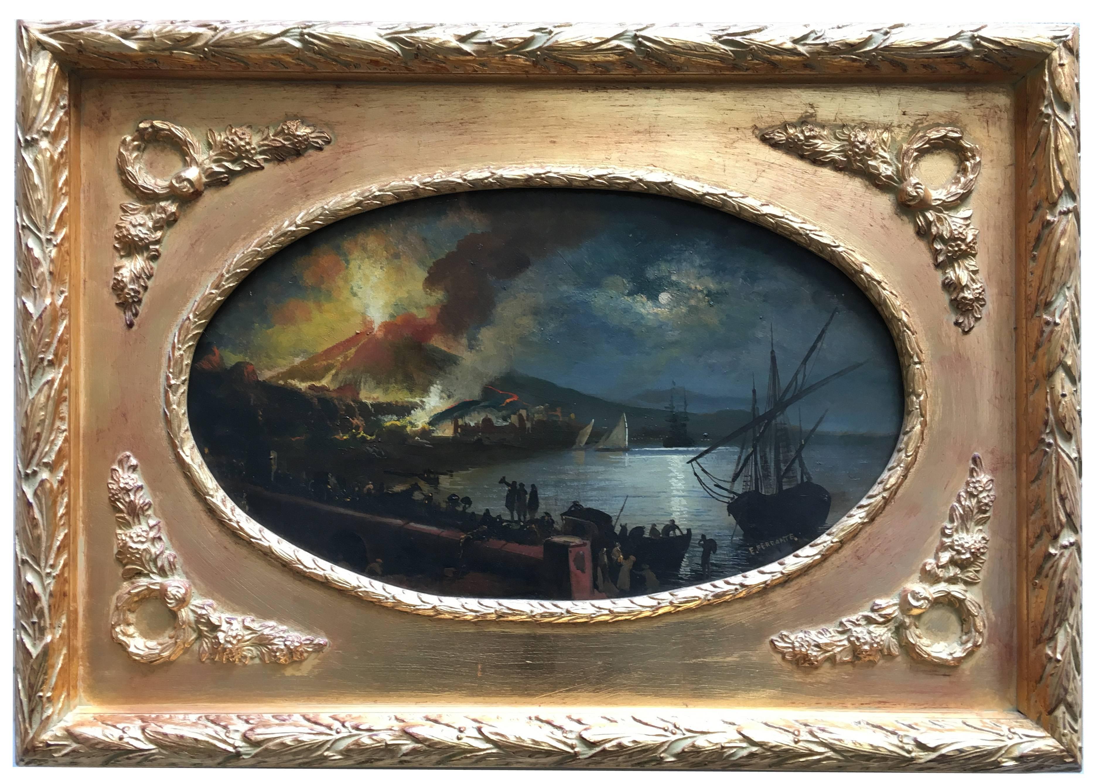 Naples Oil Painting - 62 For Sale on 1stDibs | naples painting, oil ...