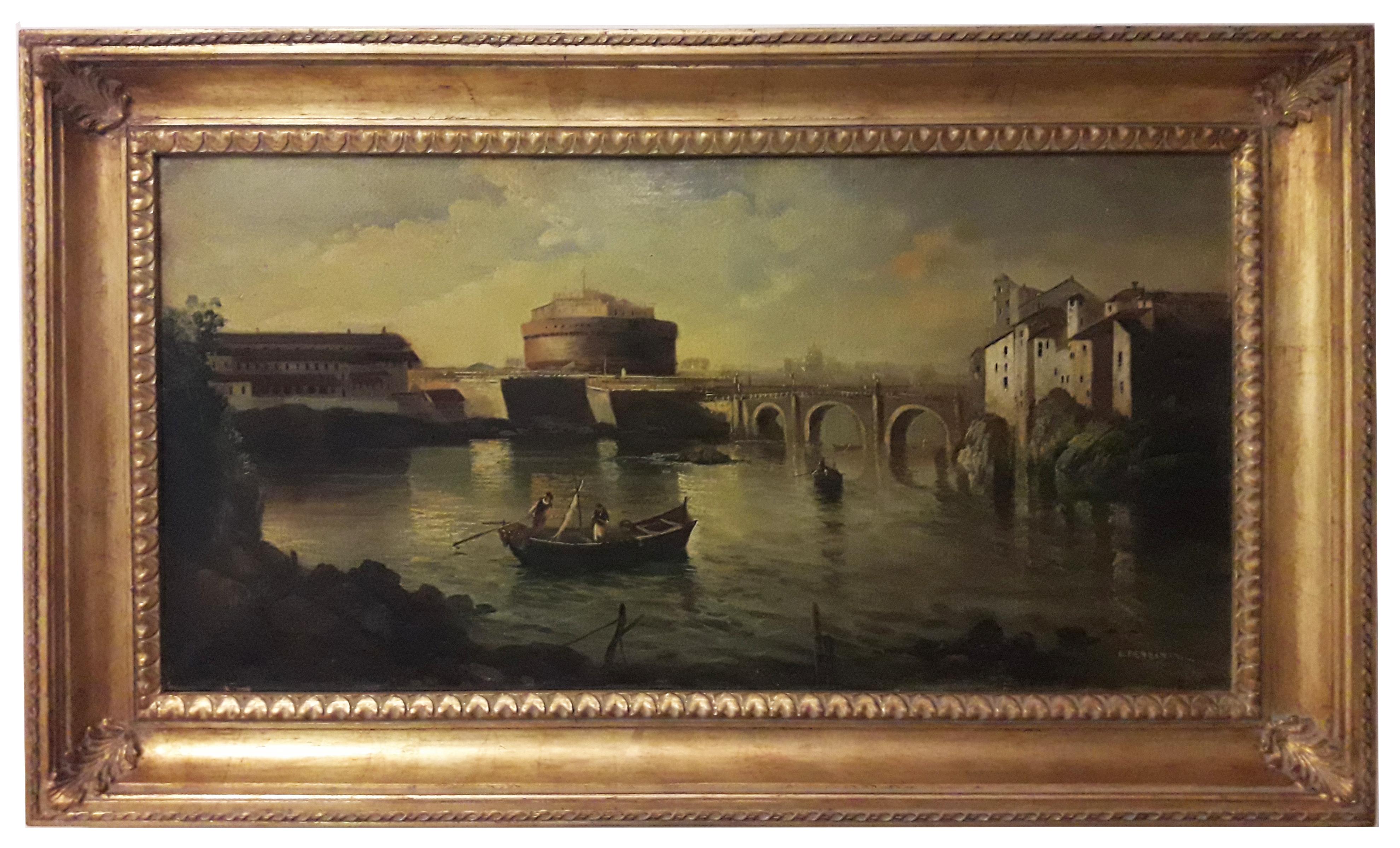 Ettore Ferrante - NAPLES - Ettore Ferrante Italian Landscape Oil on ...