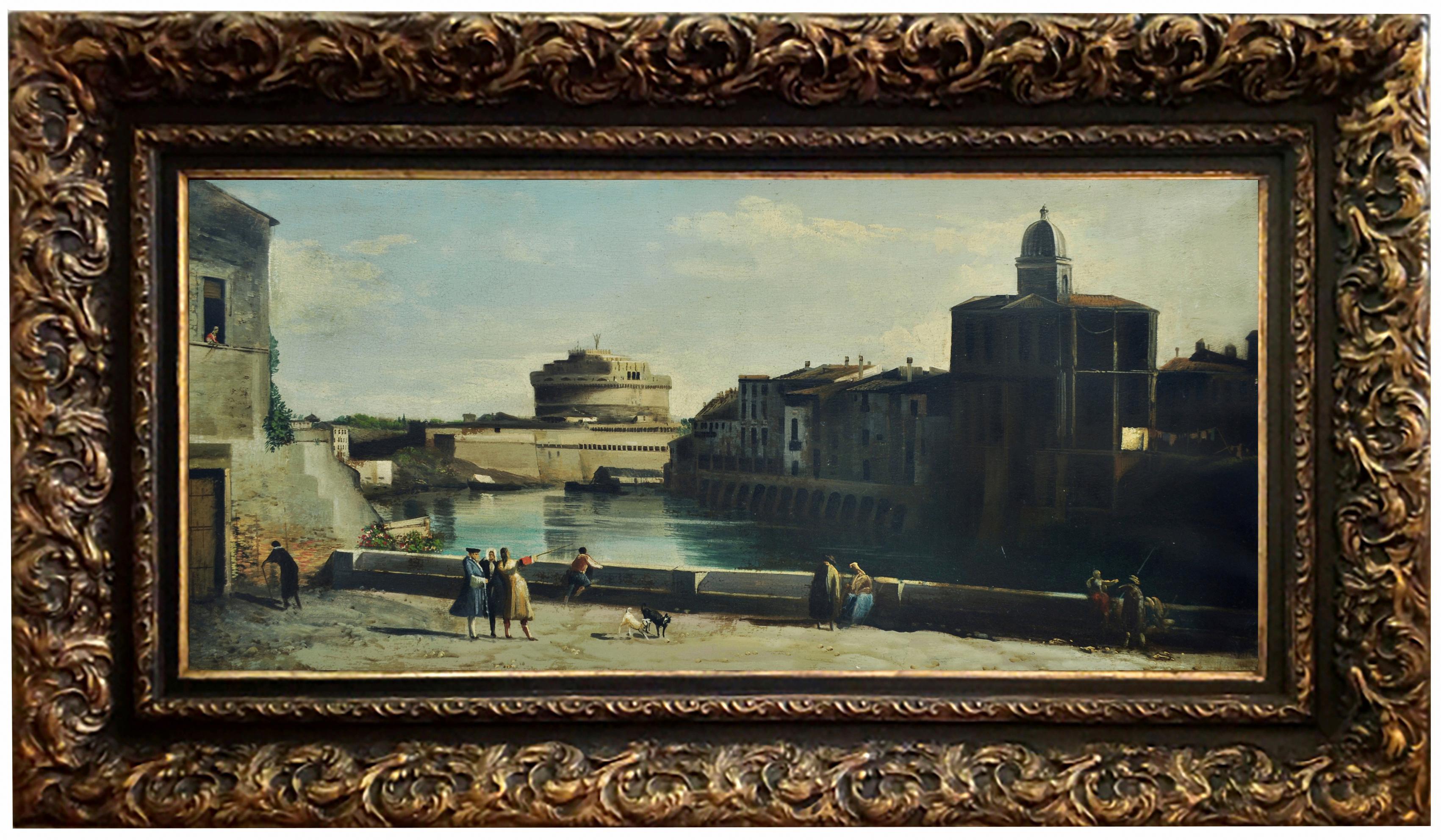 Ettore Ferrante - NAPLES - Ettore Ferrante Italian Landscape Oil on ...