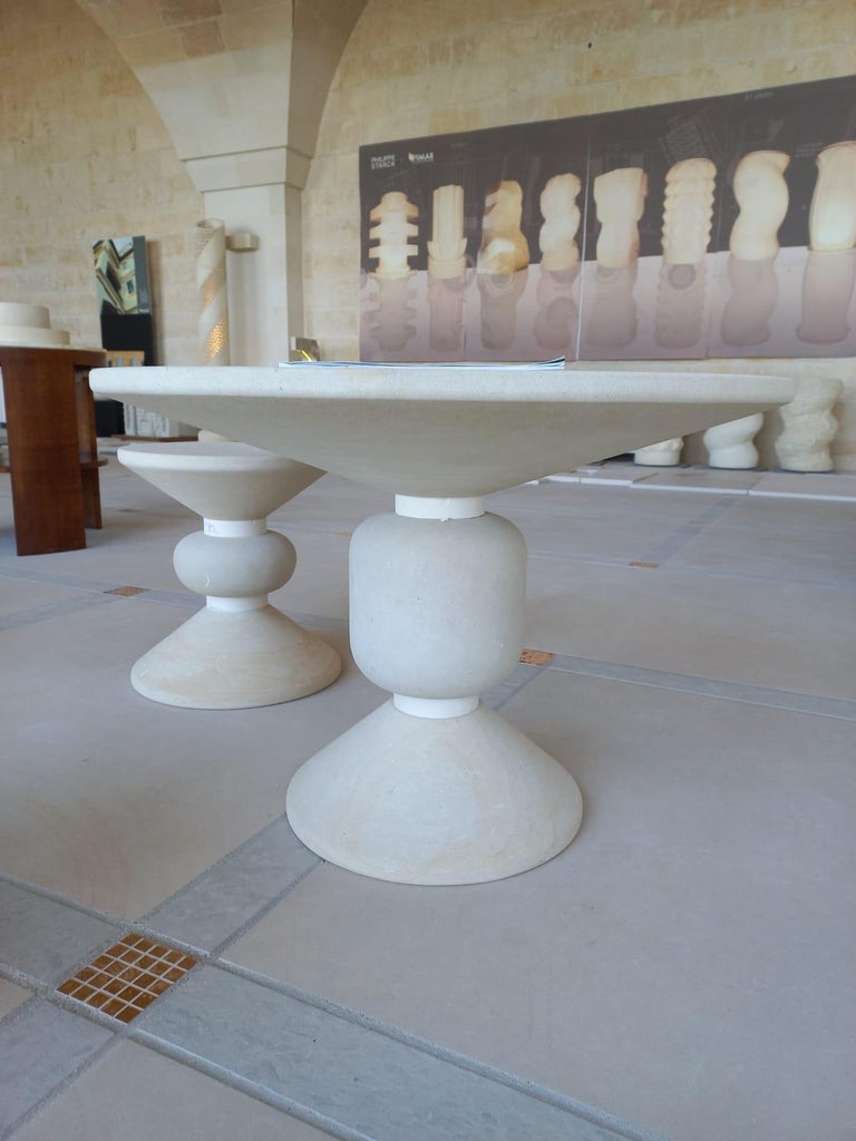 Ettore Limestone Coffee Table, by Pimar, Italy For Sale at 1stDibs