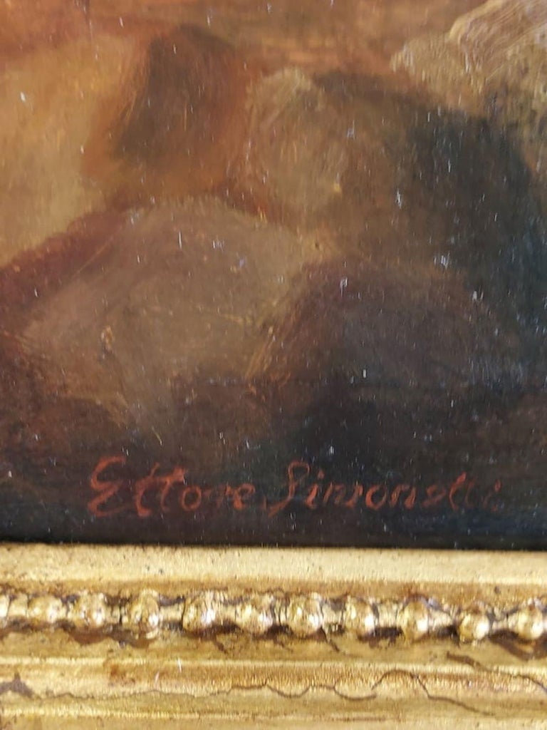 Ettore Simonetti - Thetis takes Achilles from the Centaur Chiron signed ...