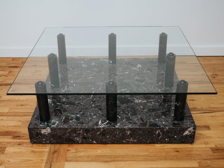 Ettore Sottsass Central Park Cocktail Table in Marble, Rare, 1983 For ...