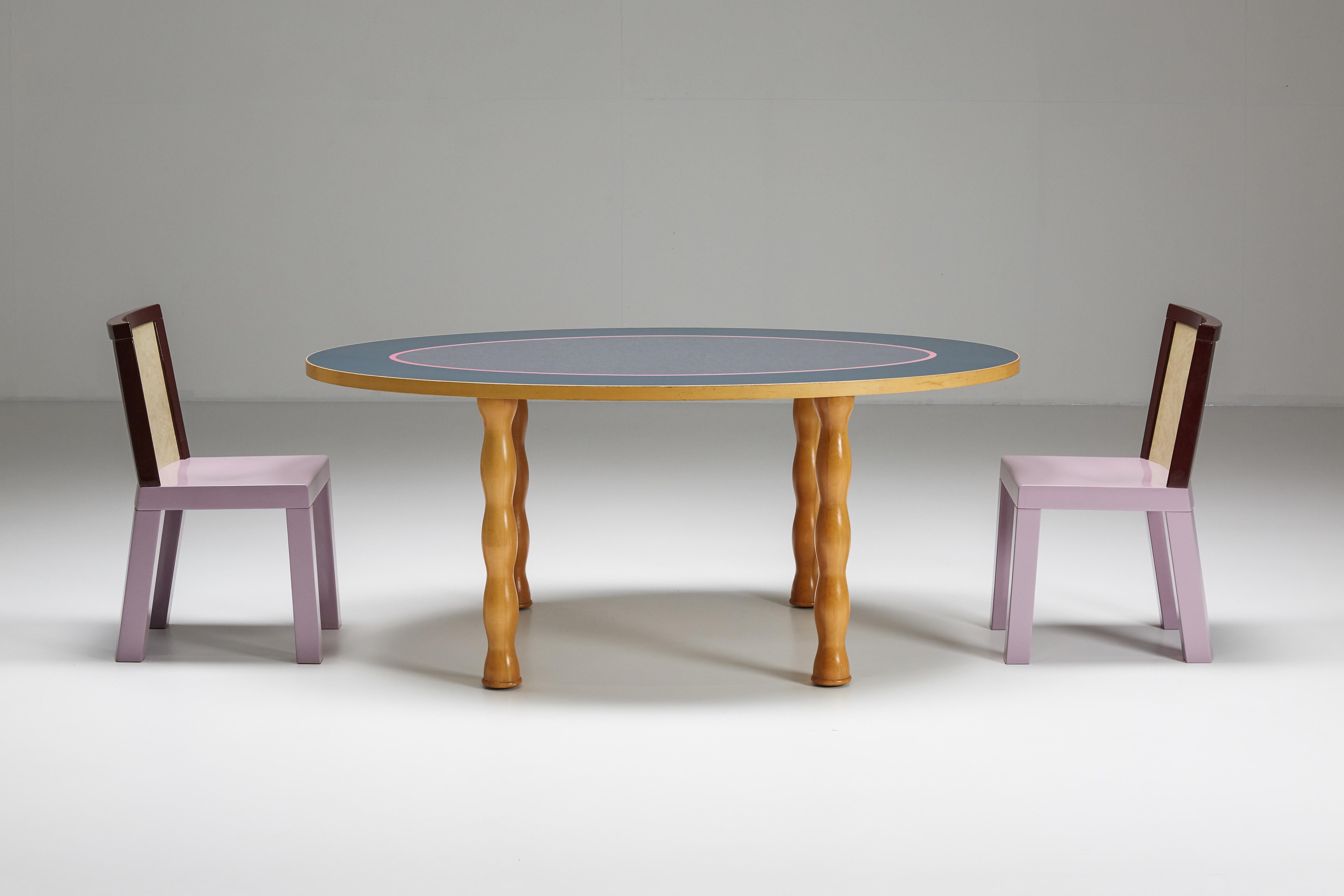 Ettore Sottsass Dining Table for Zanotta Memphis Italy, 1980s For Sale ...