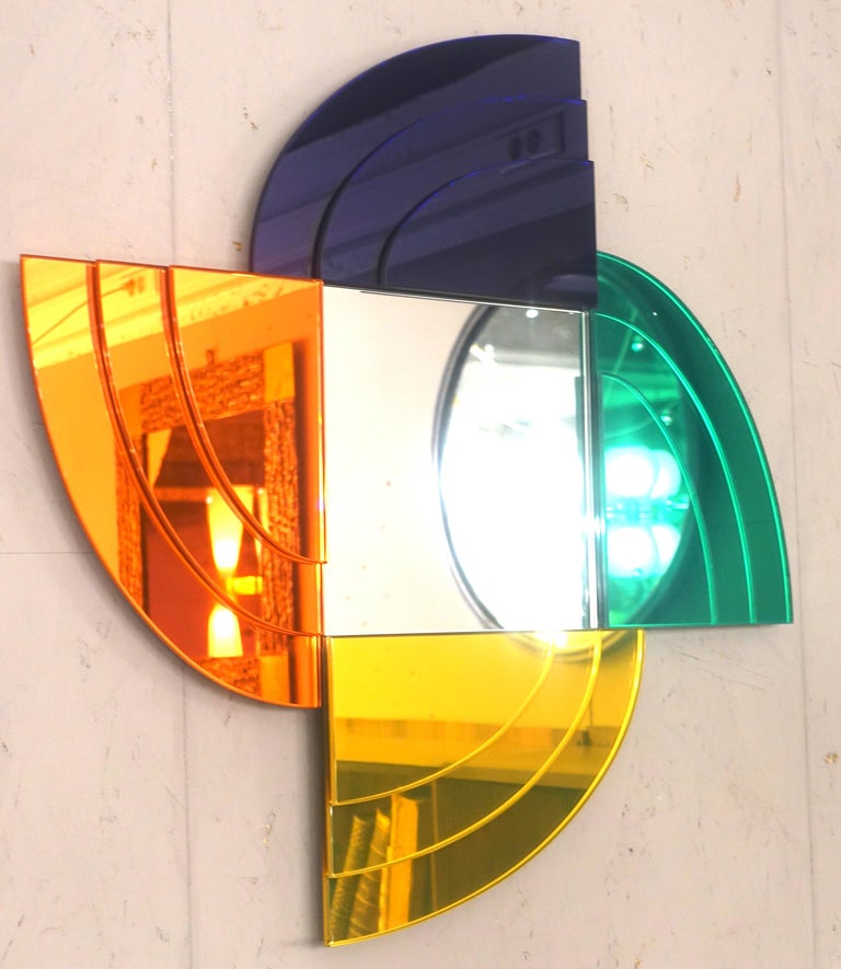 Ettore Sottsass Geometric Mirror for Glas Italia - Italy 2007 at 1stDibs