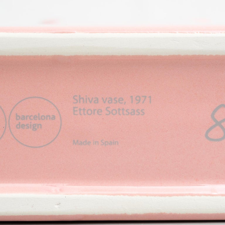 Ettore Sottsass Pink Ceramic Shiva Flower Vase, by BD Barcelona For ...